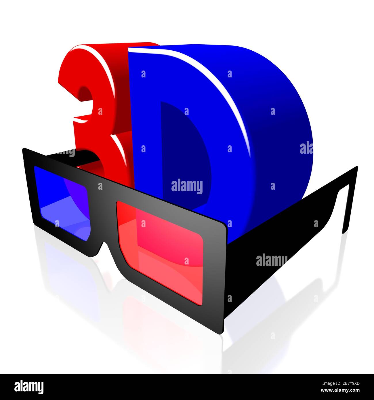 3D glasses concept - illustration Stock Photo - Alamy