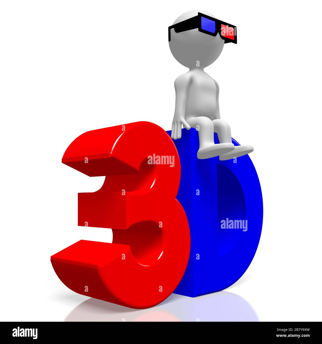 3D movies/ 3D cinema concept Stock Photo - Alamy