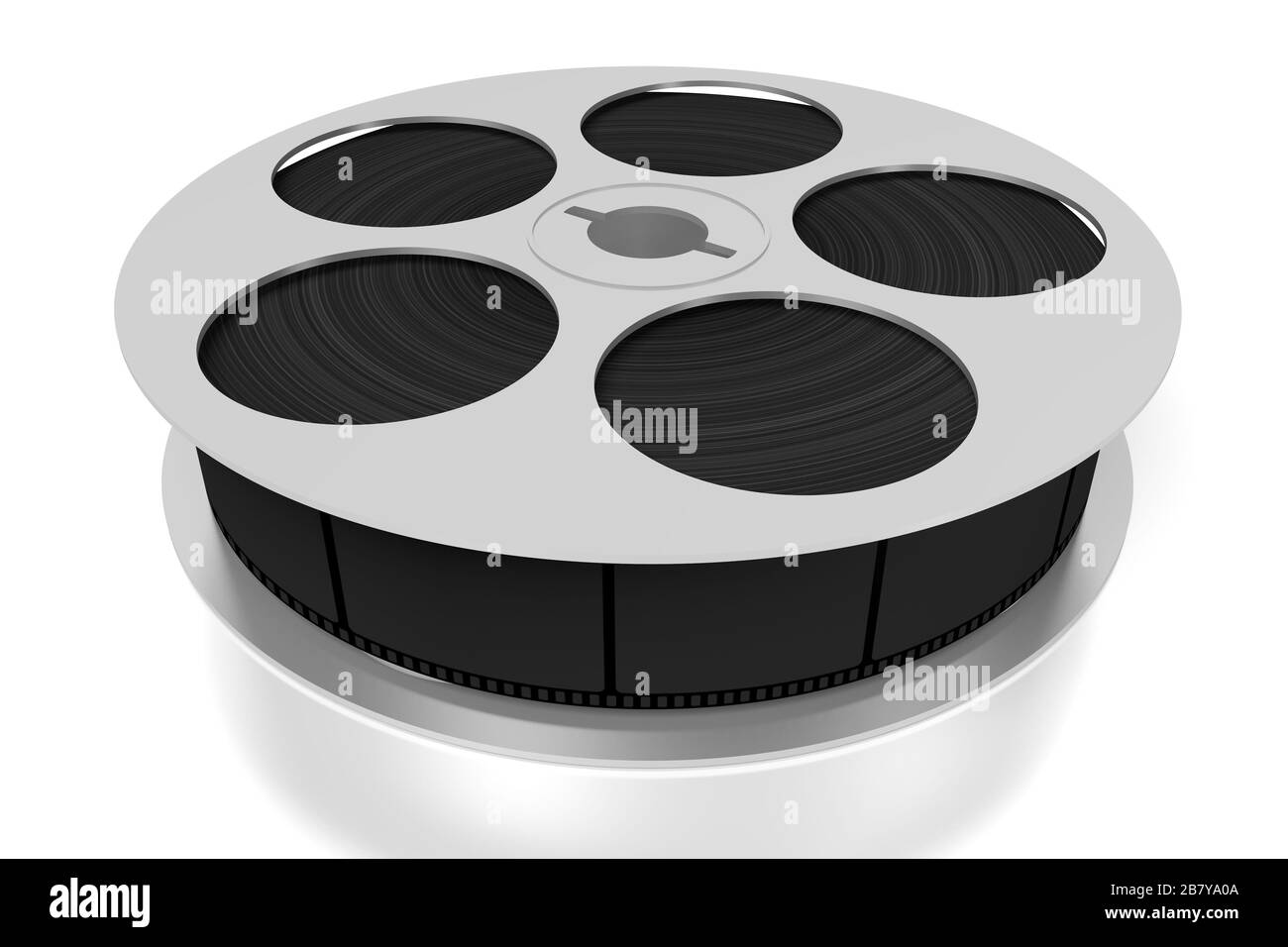 3D film reel - illustration Stock Photo - Alamy