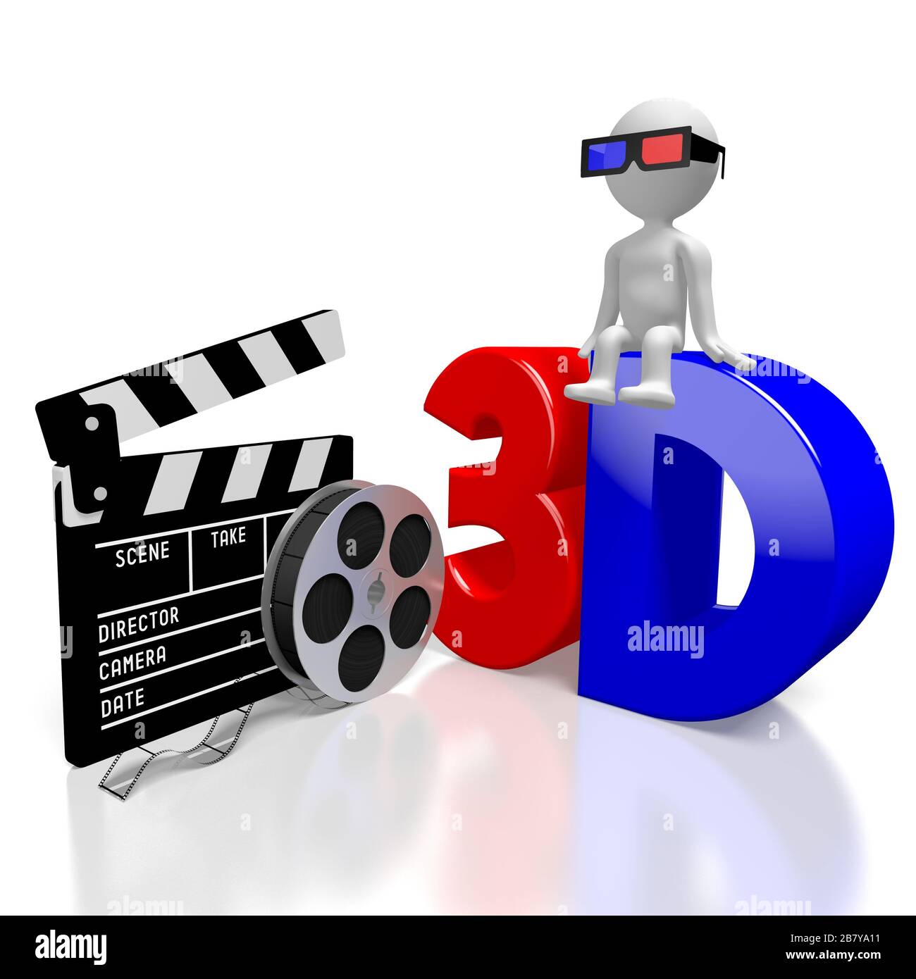 3D movies/ 3D cinema concept Stock Photo - Alamy