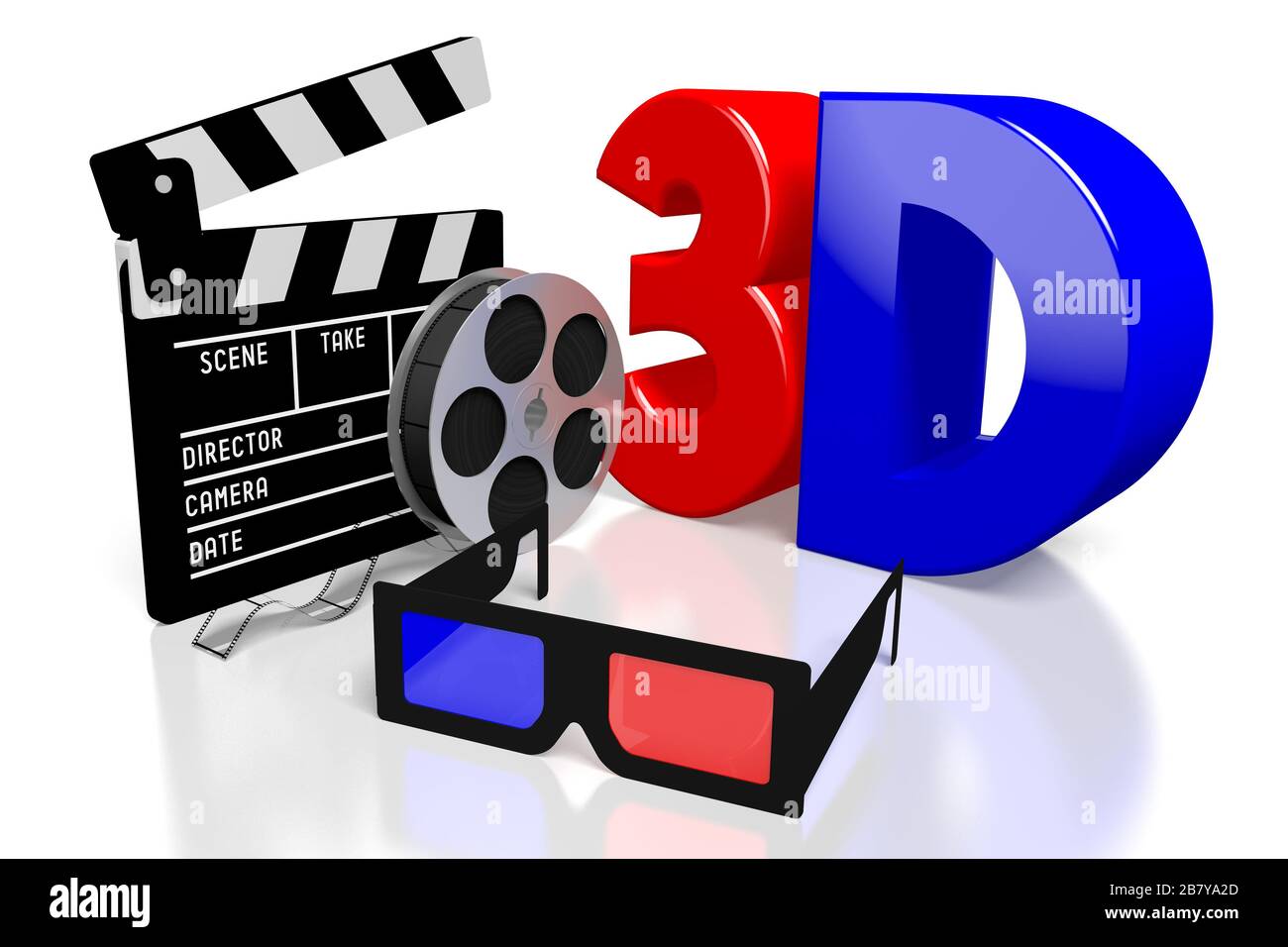 3D movies/ 3D cinema concept Stock Photo - Alamy