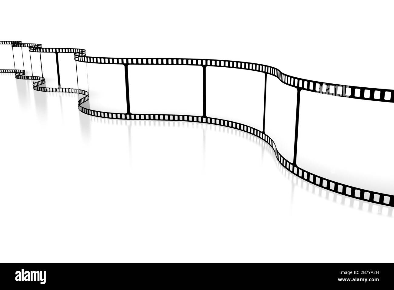 3D film tape illustration Stock Photo - Alamy