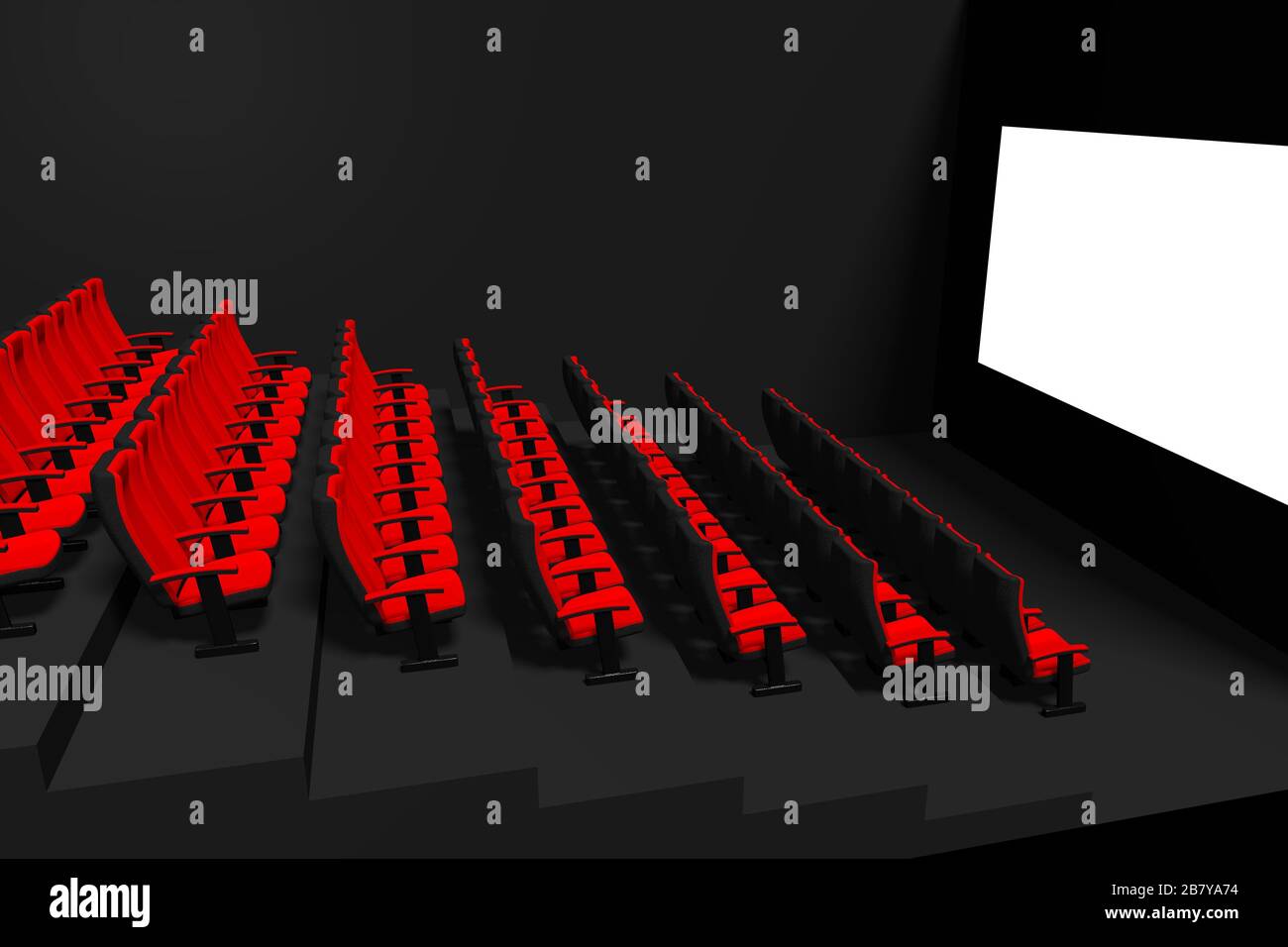 3D movie theater, screen Stock Photo - Alamy