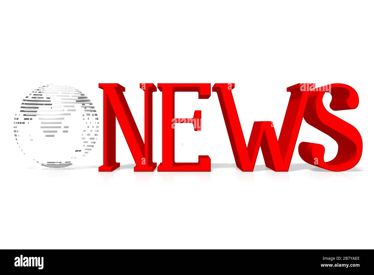 3D news concept - world map Stock Photo - Alamy