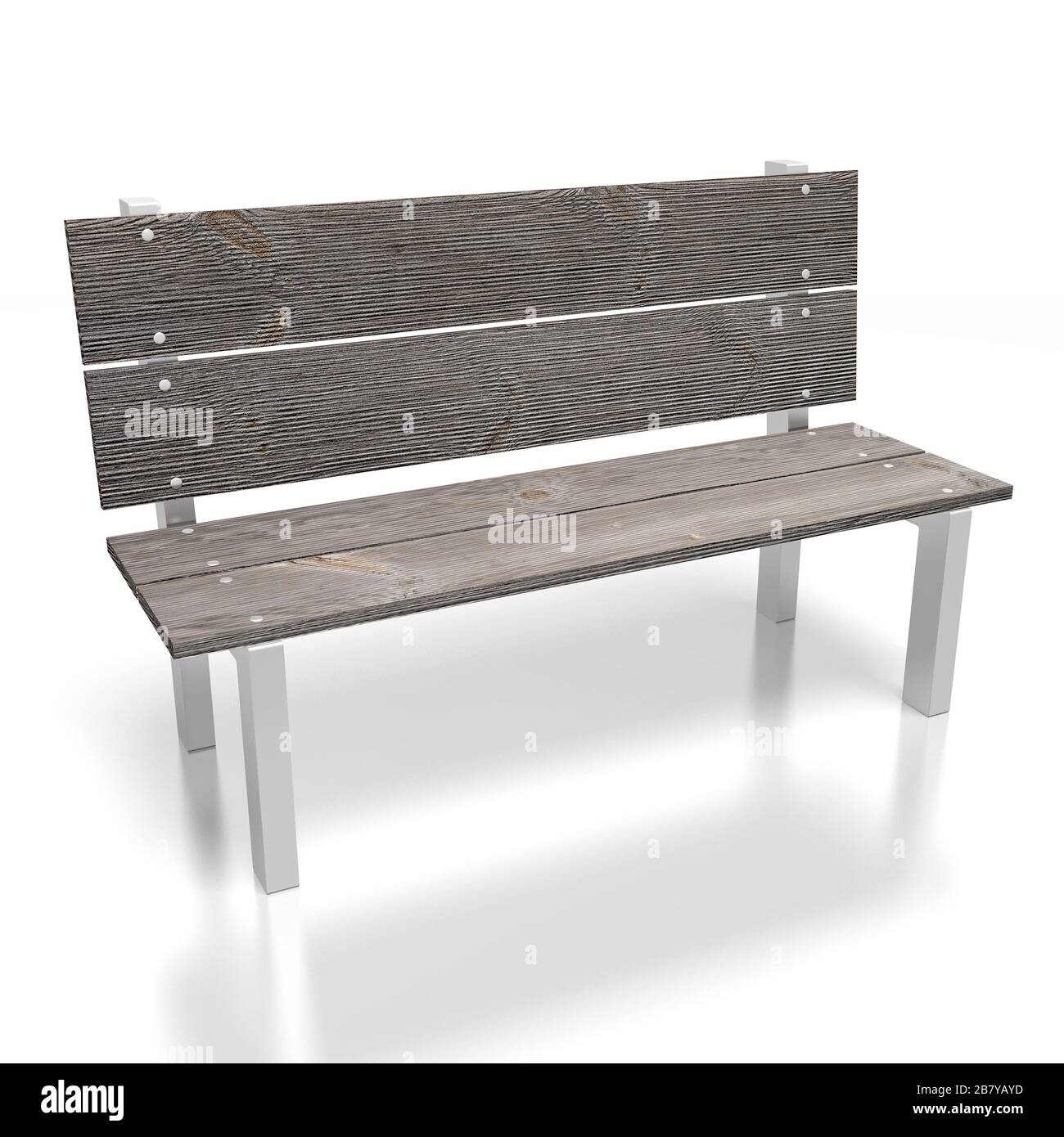 3D wooden bench Stock Photo - Alamy