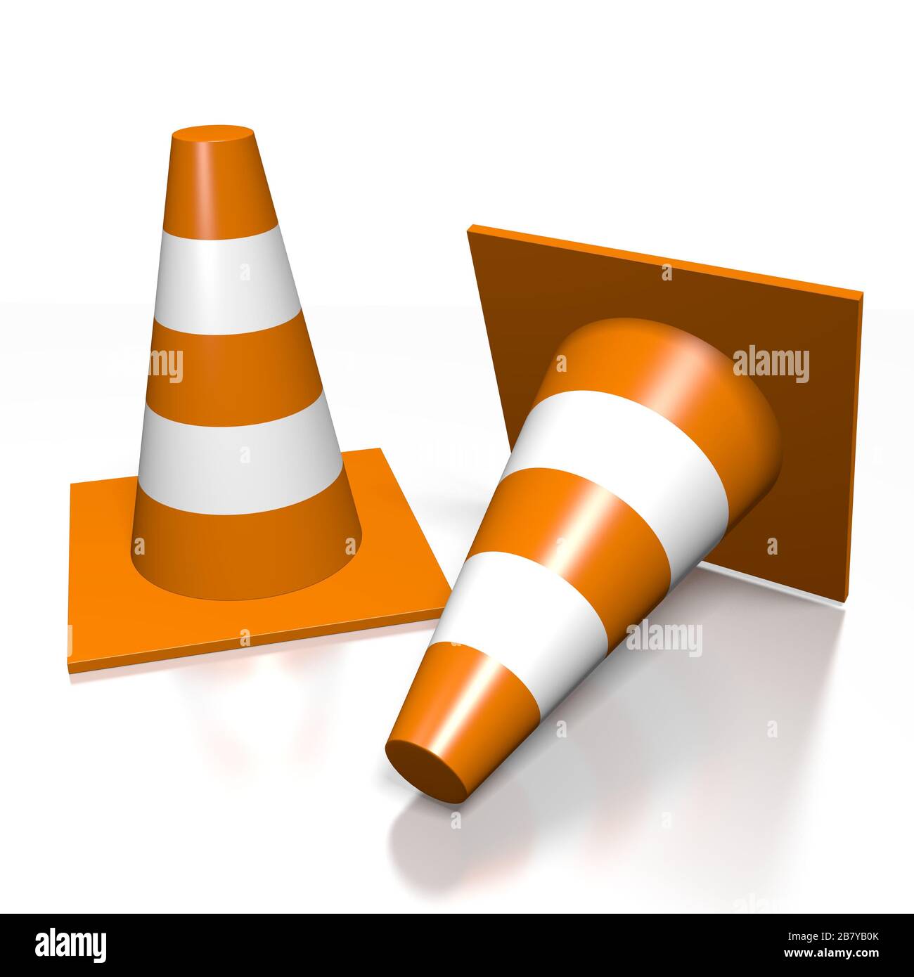3D traffic cones Stock Photo - Alamy