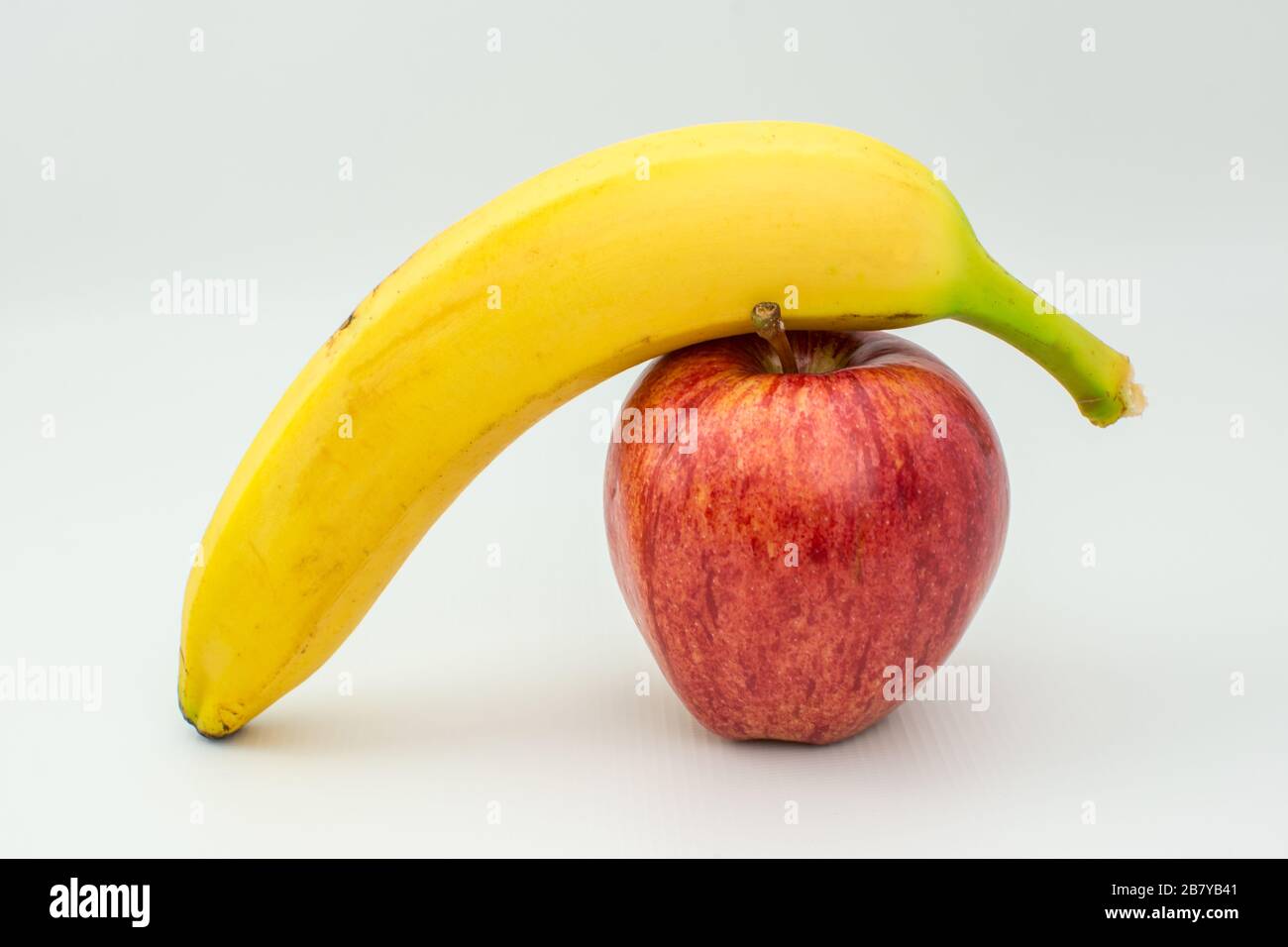 Apple and banana Stock Photo - Alamy