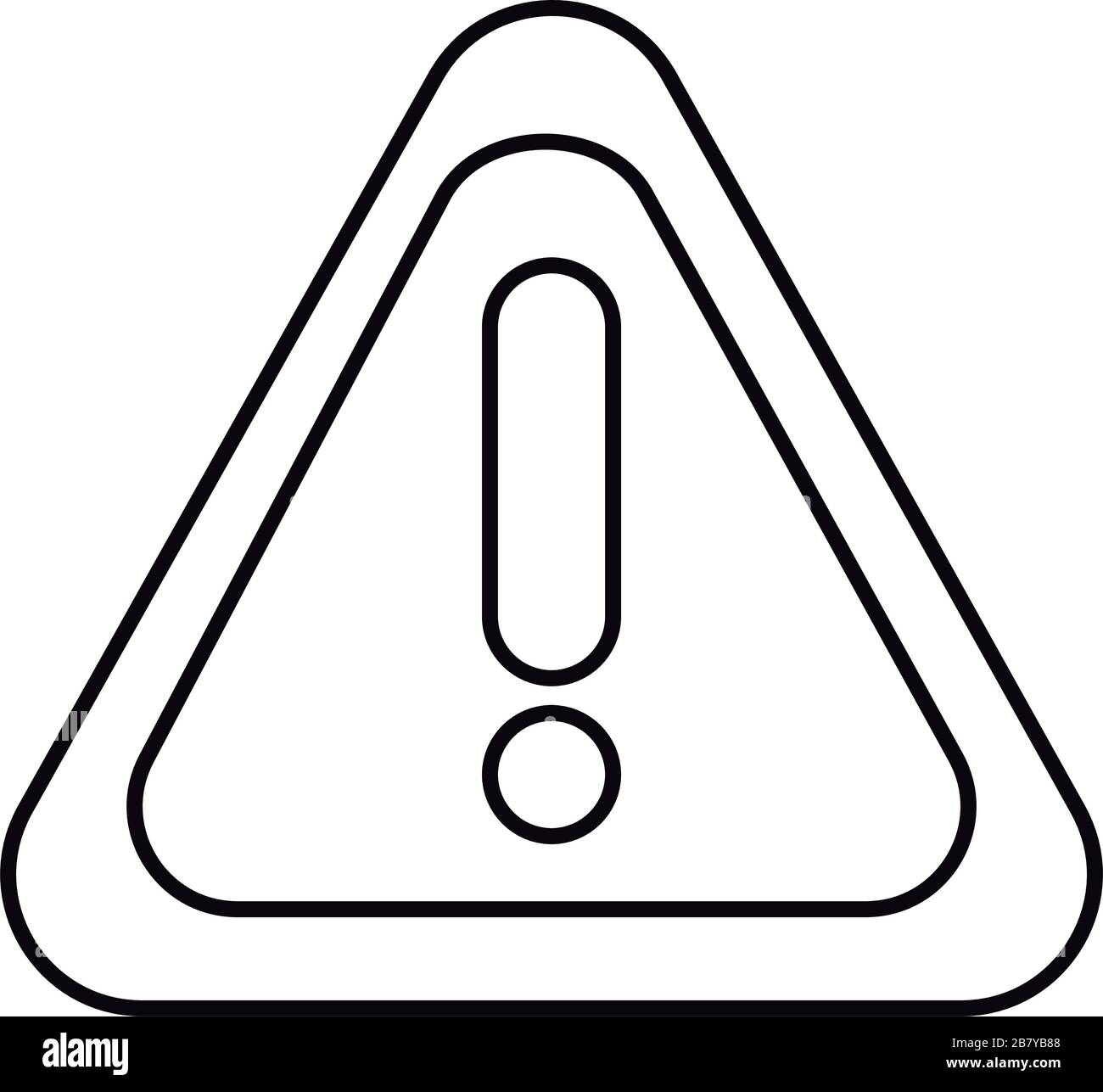 warning sign, line style icon vector illustration design Stock Vector ...