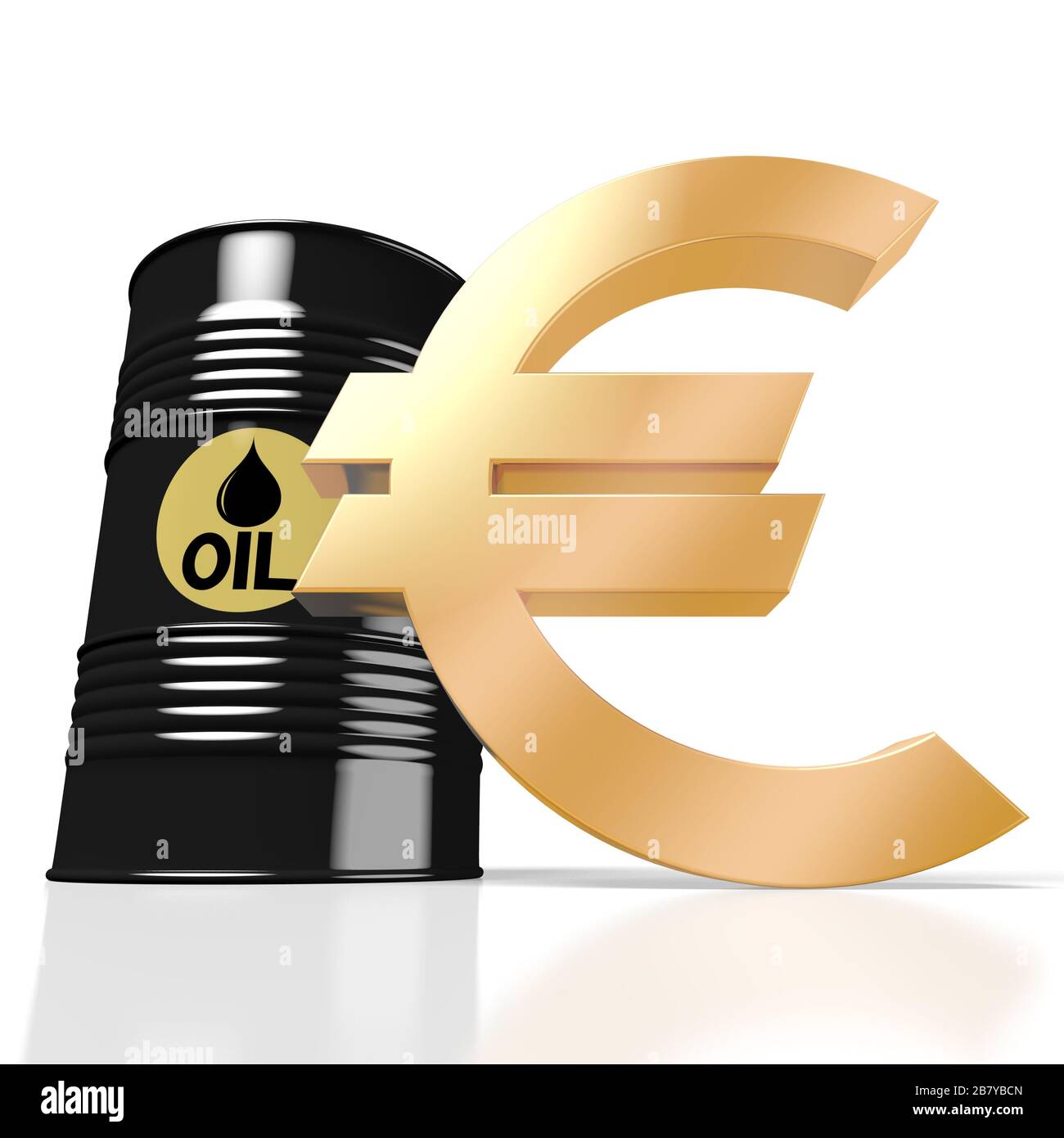 3D oil barrel, euro sign Stock Photo - Alamy