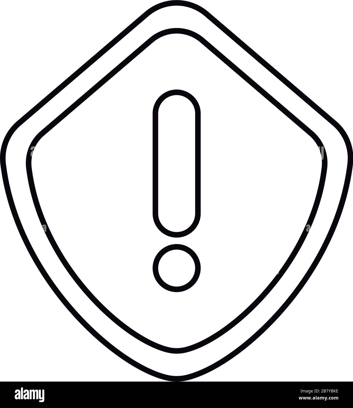 warning sign, line style icon vector illustration design Stock Vector ...