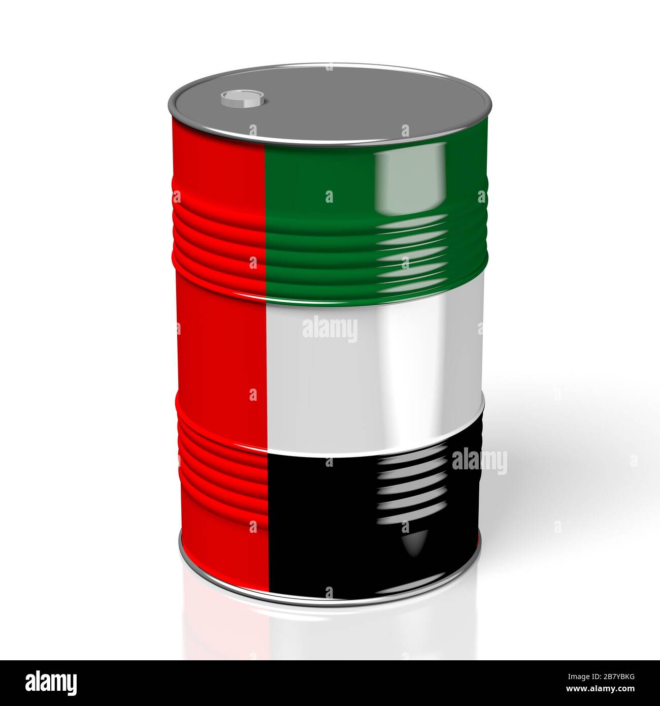 3D oil barrel/ flag of United Arab Emirates (UAE Stock Photo - Alamy