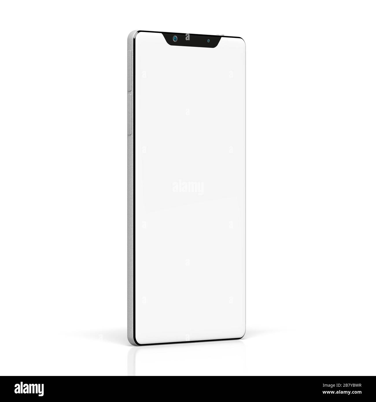 3D modern brandless smartphone isolated on white background Stock Photo ...