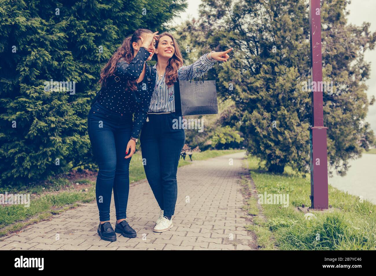 Two Friends Walking Away