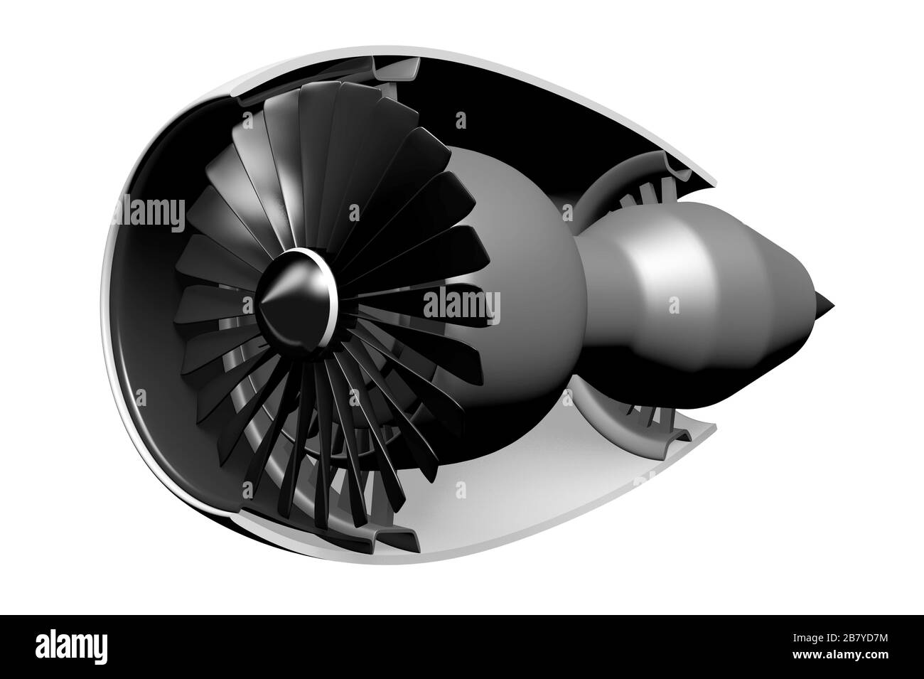 Cross section jet engine Cut Out Stock Images & Pictures - Alamy