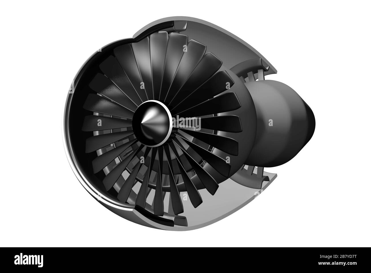 Cross section jet engine Cut Out Stock Images & Pictures - Alamy