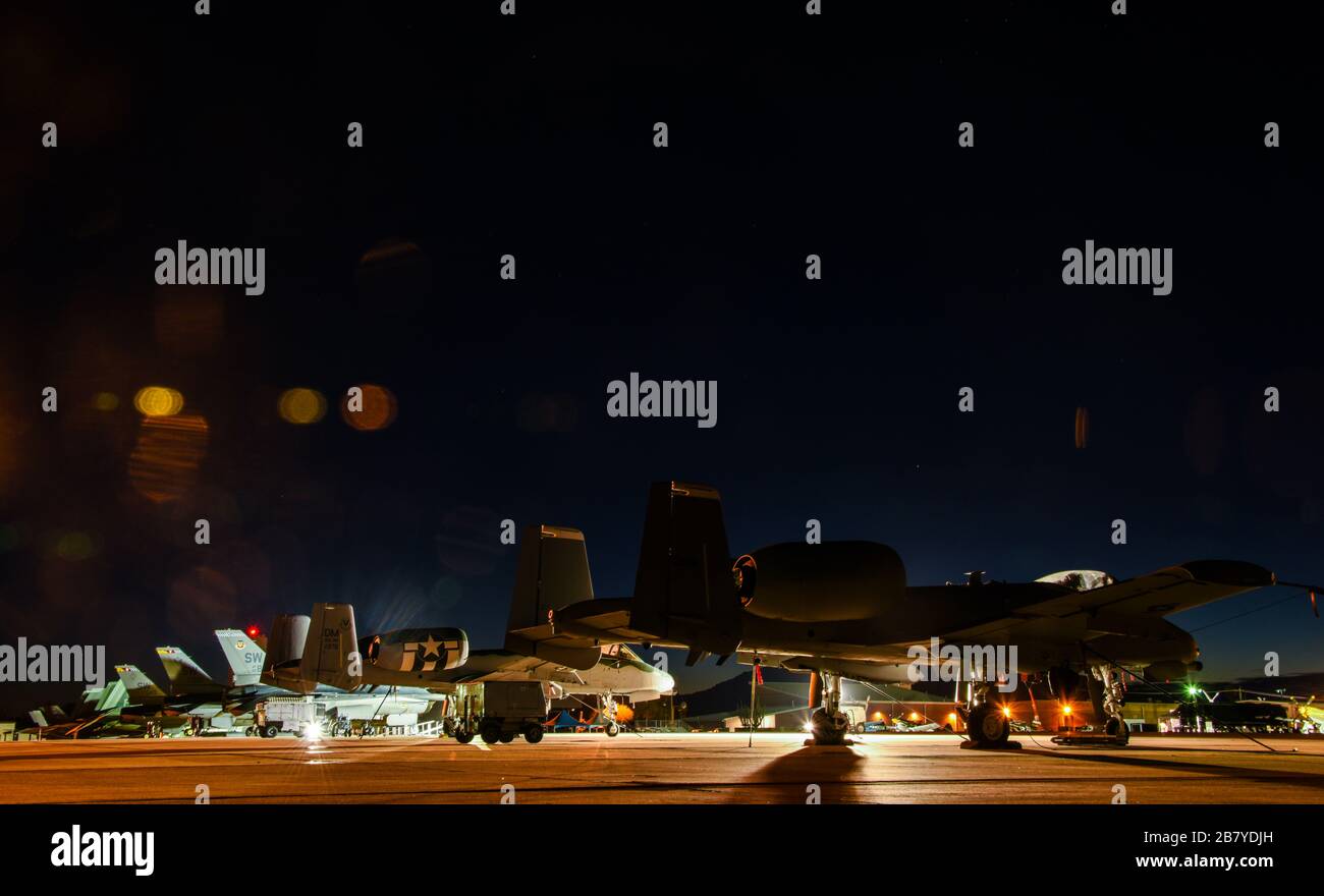 U.S. Air Force aircraft sit on the flight line at Davis-Monthan Air ...