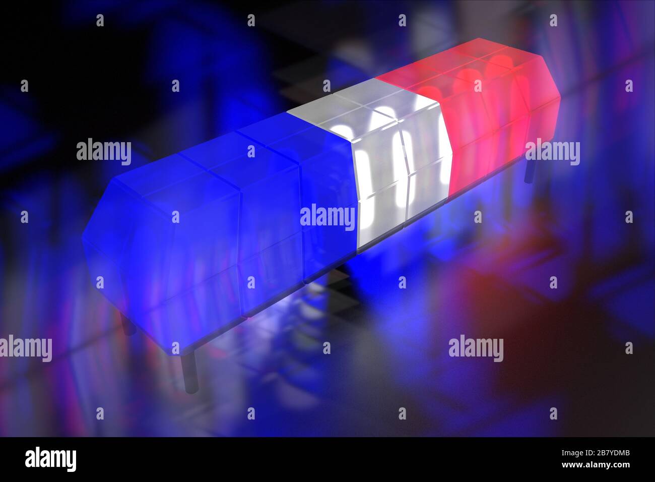 Blue and red police lights Stock Photo - Alamy