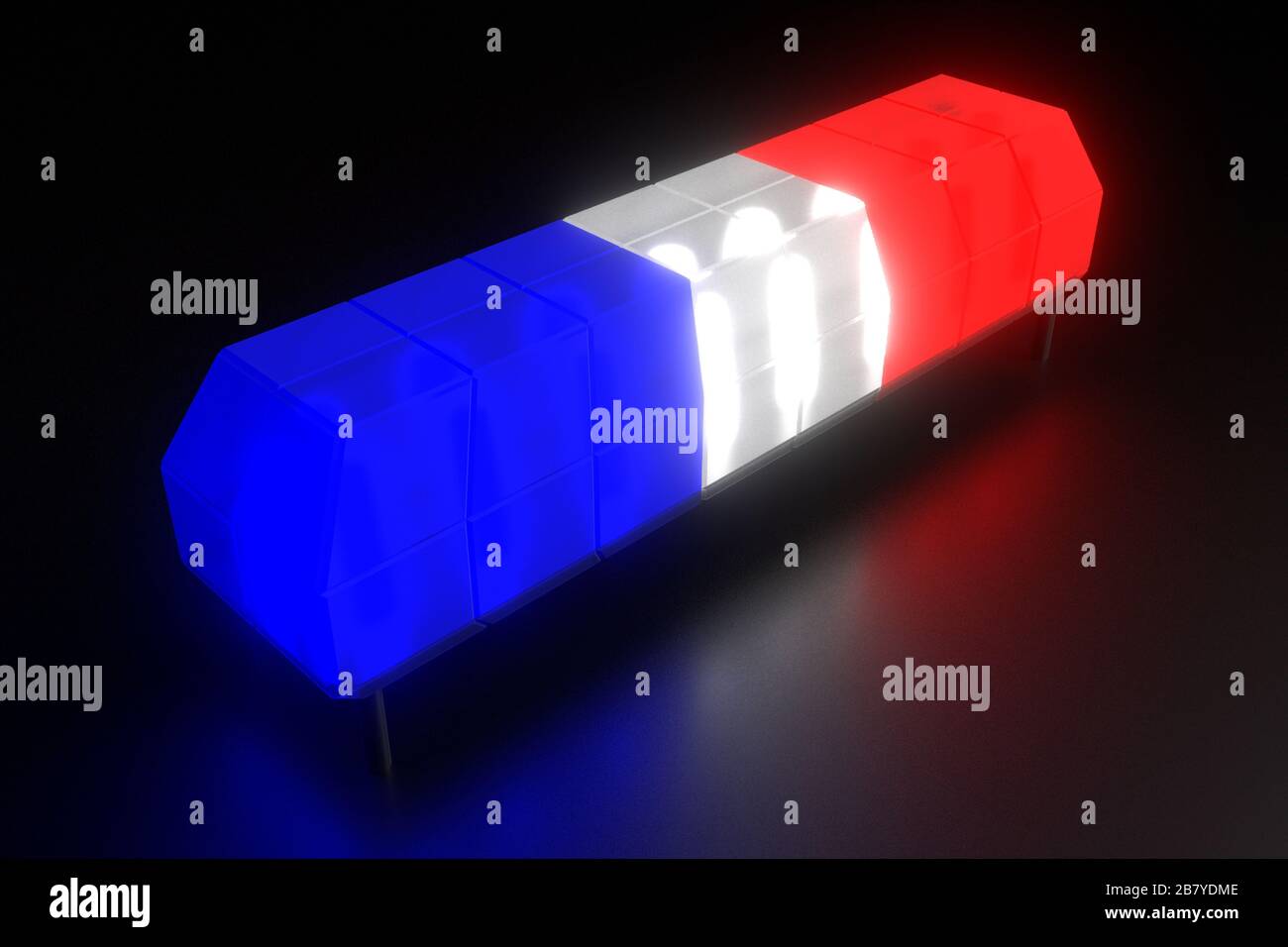 Blue and red police lights Stock Photo - Alamy