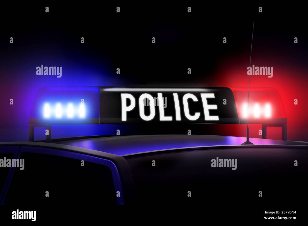 Blue and red police lights - Police Stock Photo - Alamy
