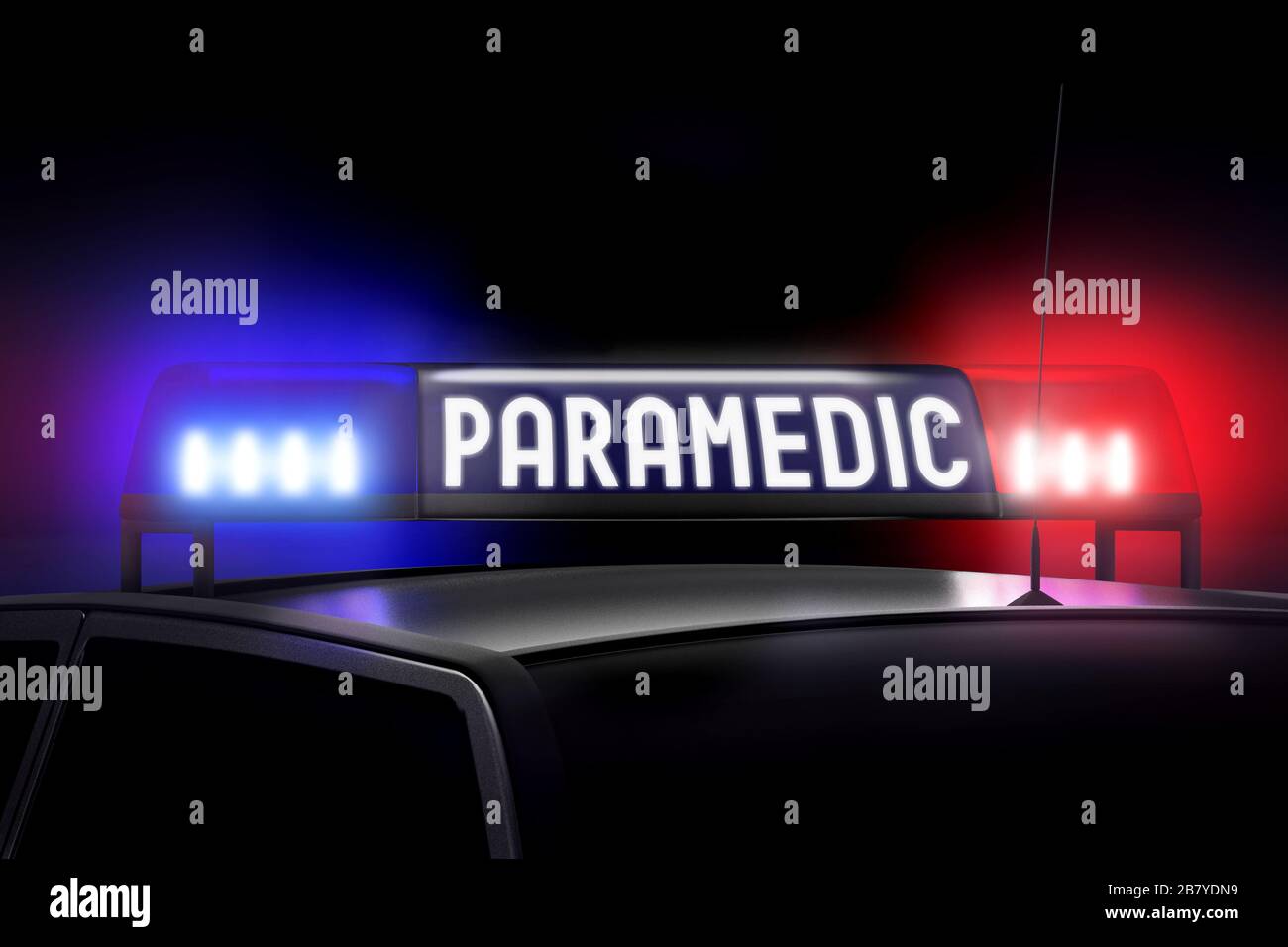 Blue and red paramedic lights Stock Photo - Alamy