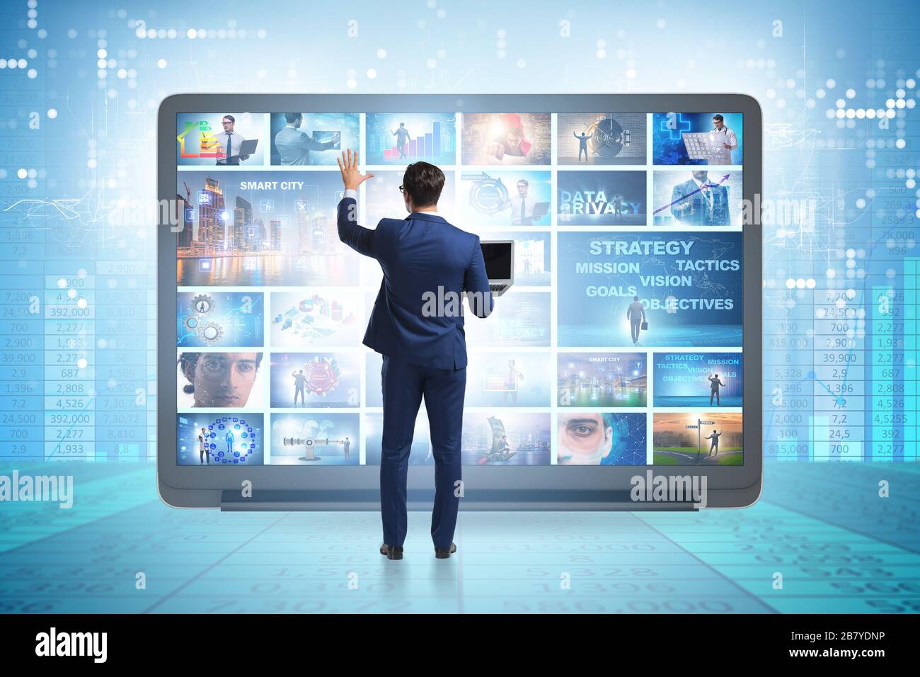 Many different images in the video streaming concept Stock Photo - Alamy