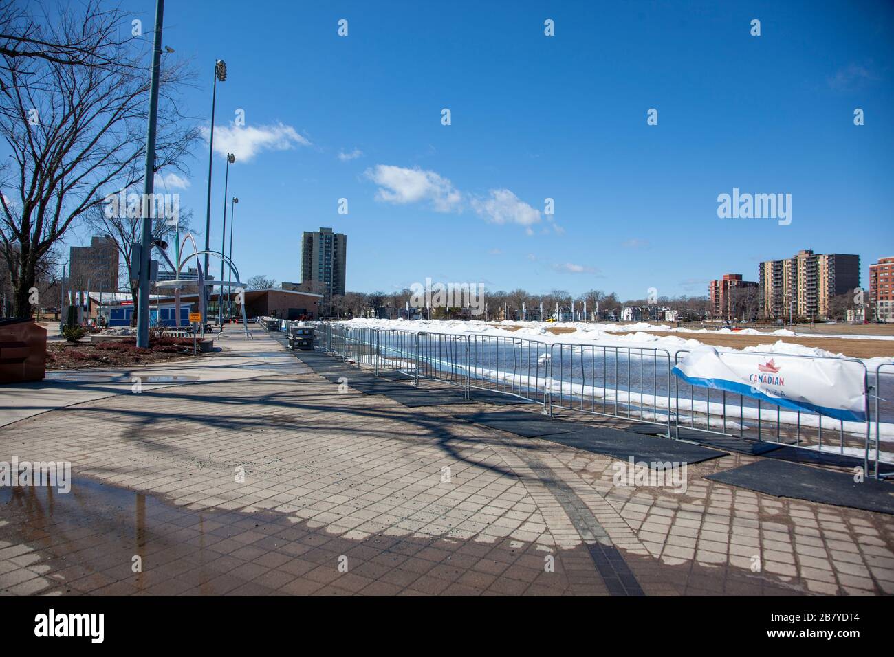 March 18, 2020- Halifax, Nova Scotia: The Emera Oval is closed for ...