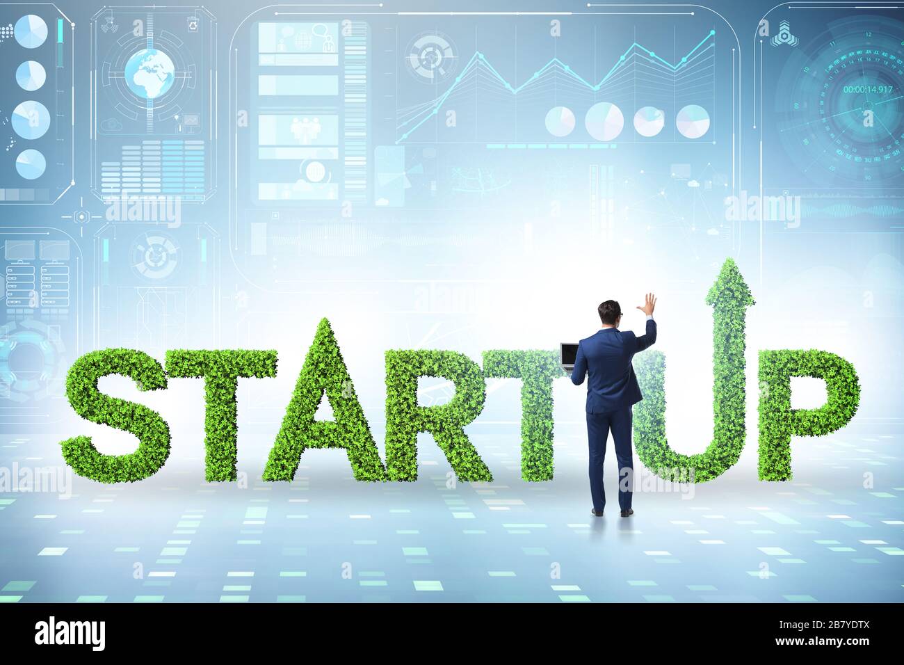 The concept of green start-up and venture capital Stock Photo - Alamy