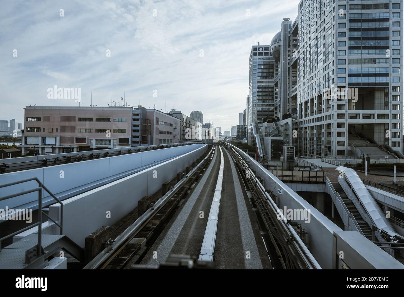 Cityscape from monorail sky train in Tokyo Stock Photo - Alamy