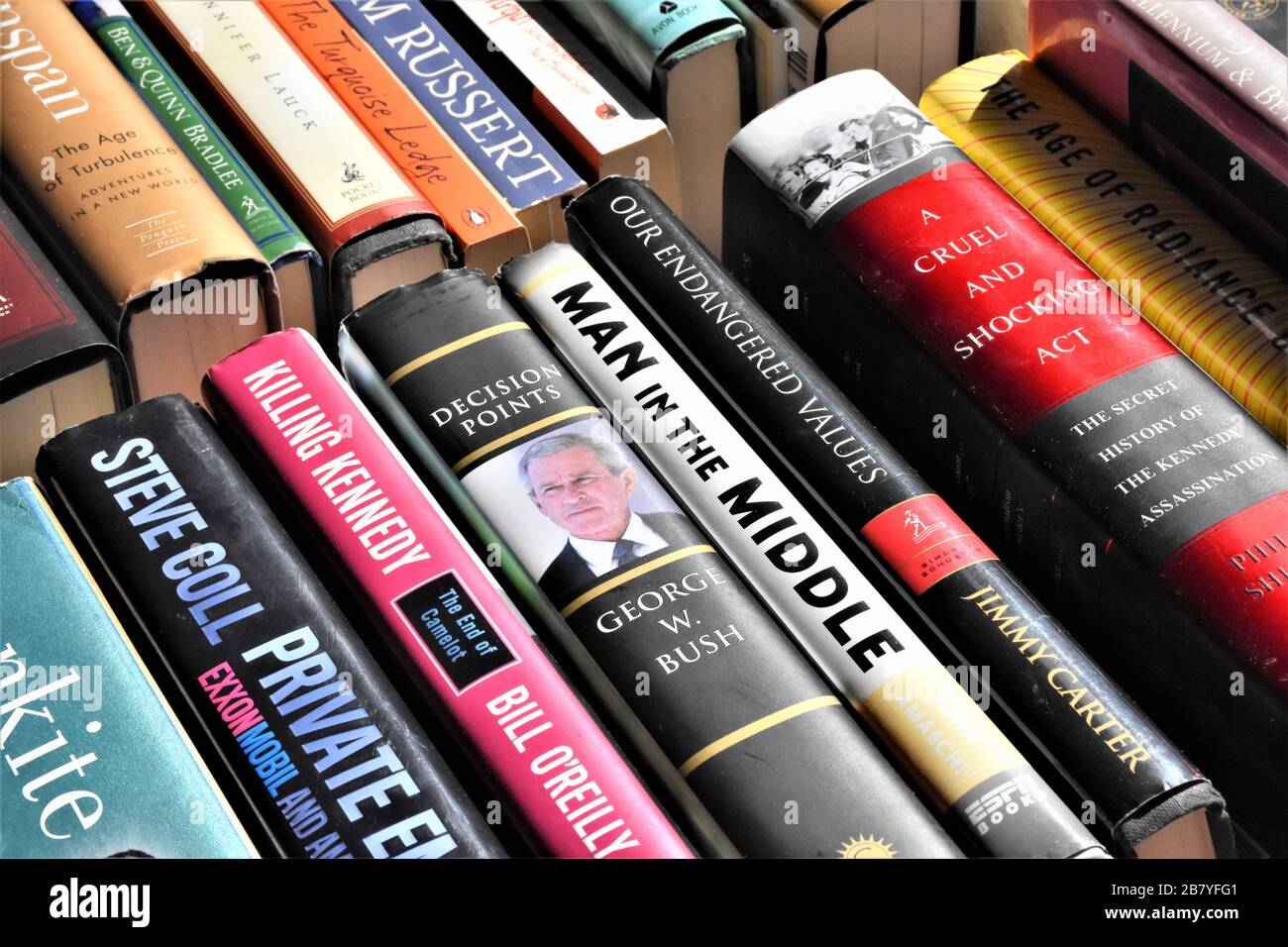 Books for sale at a library used book sale Stock Photo - Alamy