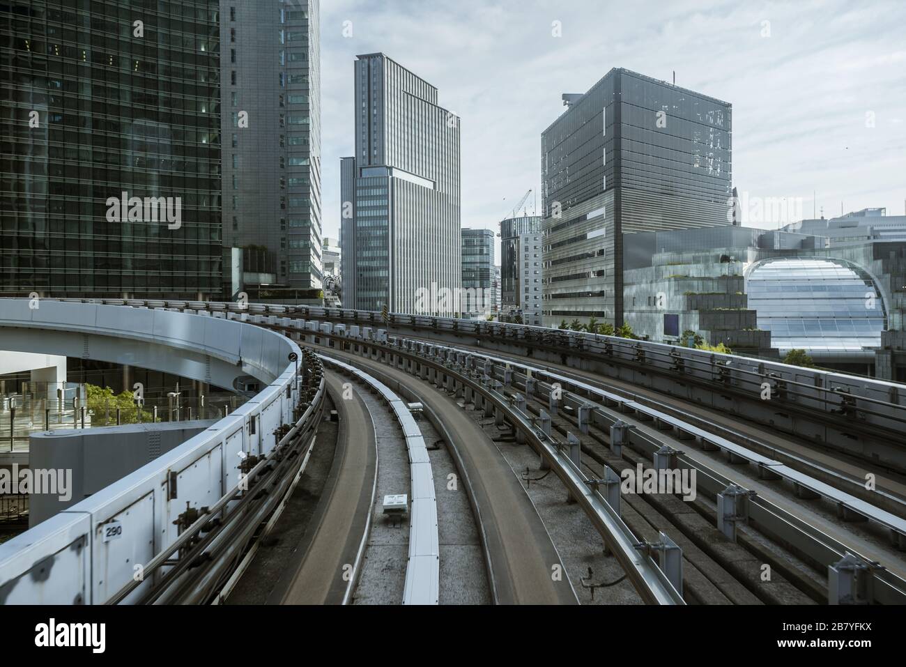 Cityscape from monorail sky train in Tokyo Stock Photo - Alamy