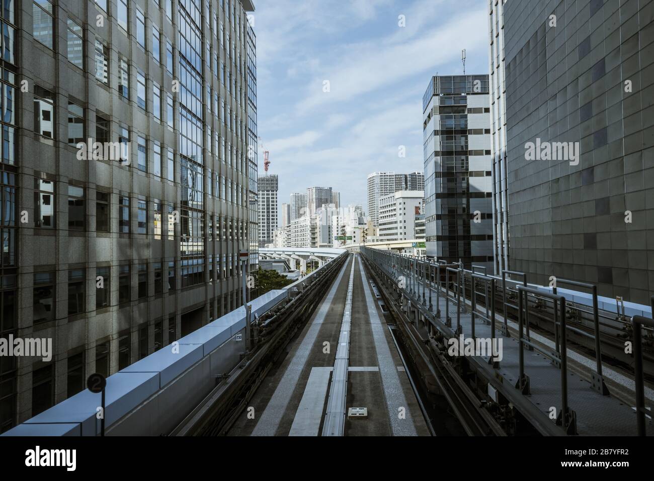 Cityscape from monorail sky train in Tokyo Stock Photo - Alamy