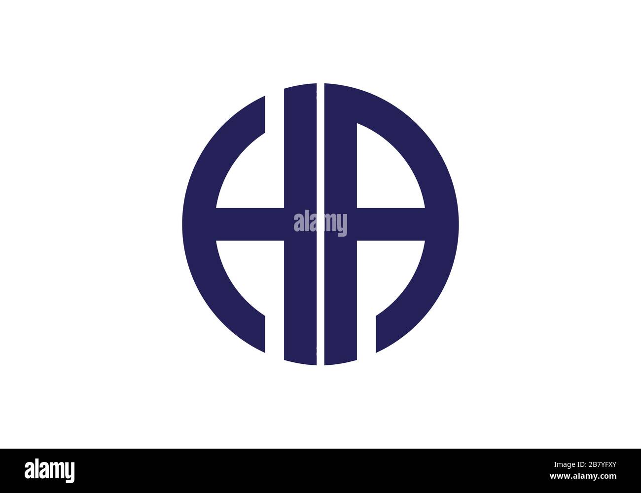 H A, HA Initial Letter Logo design vector template, Graphic Alphabet ...
