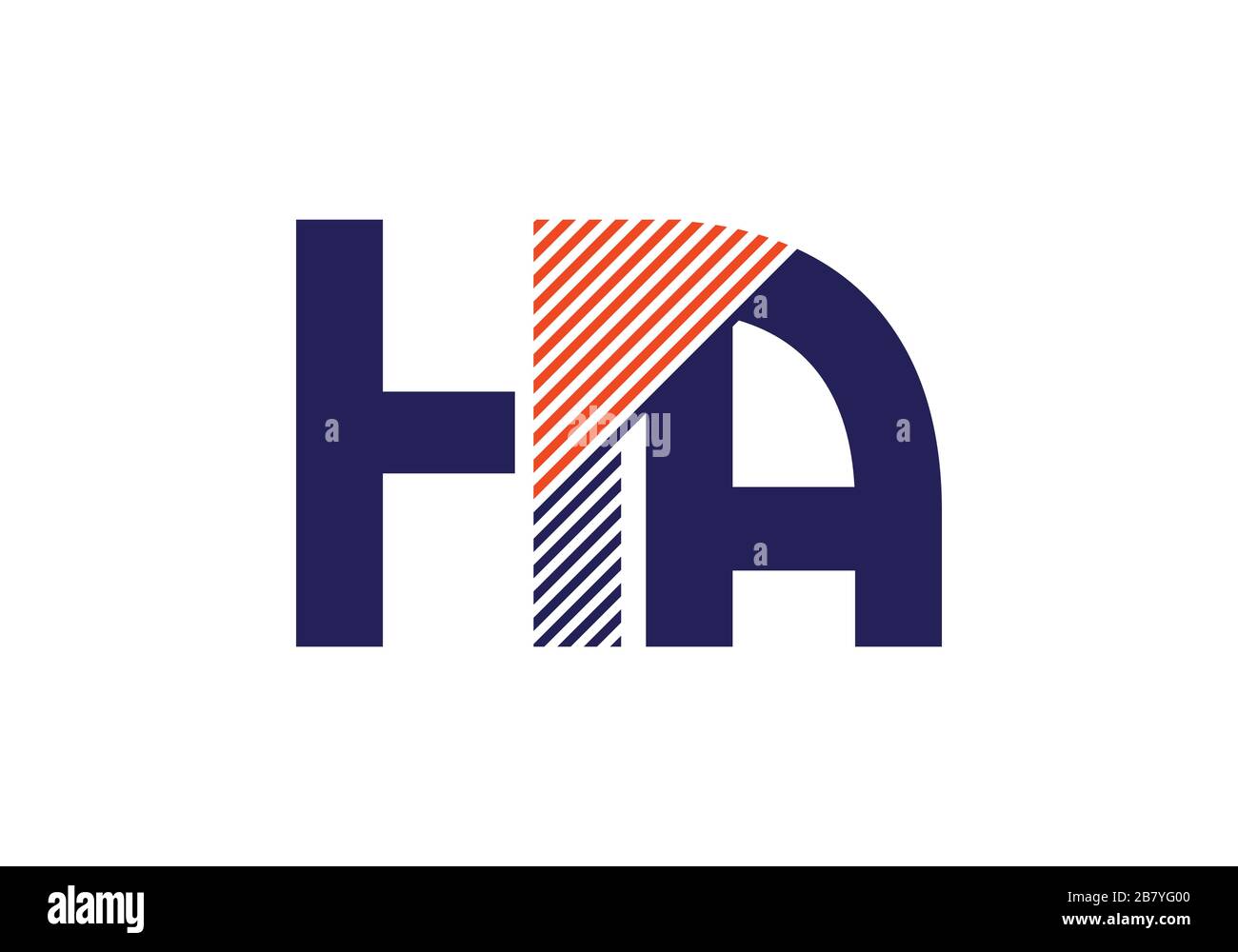 H A, HA Initial Letter Logo design vector template, Graphic Alphabet ...