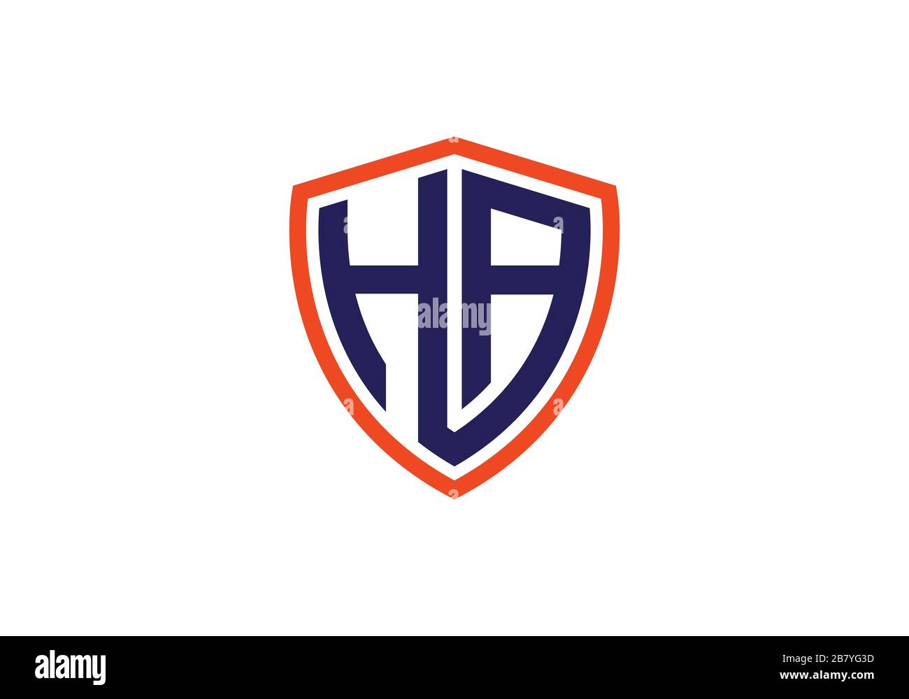 H A, HA Initial Letter Logo design vector template, Graphic Alphabet ...