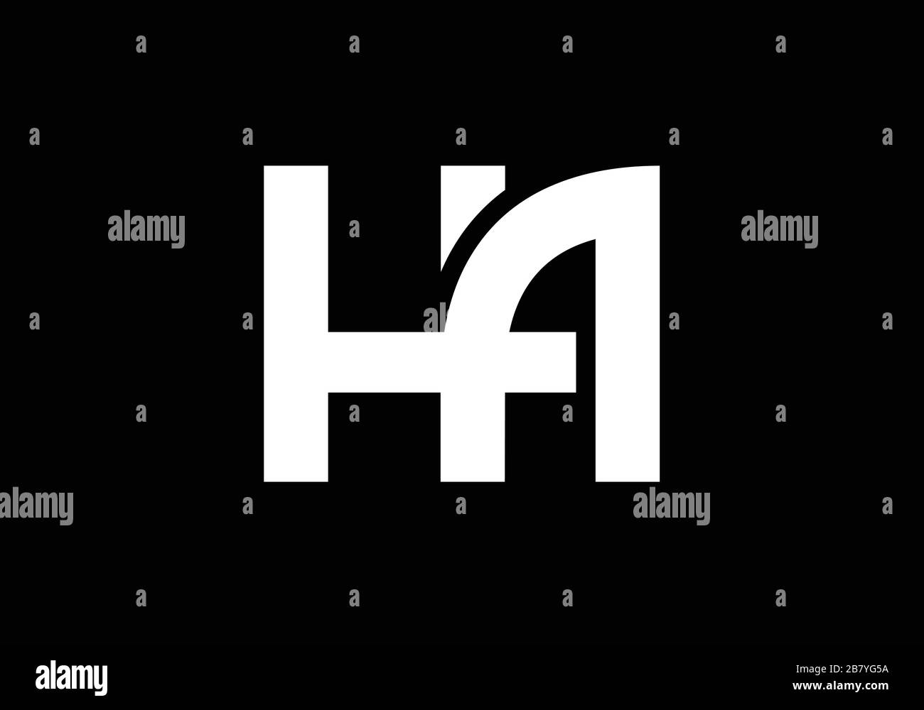 H A, HA Initial Letter Logo design vector template, Graphic Alphabet ...