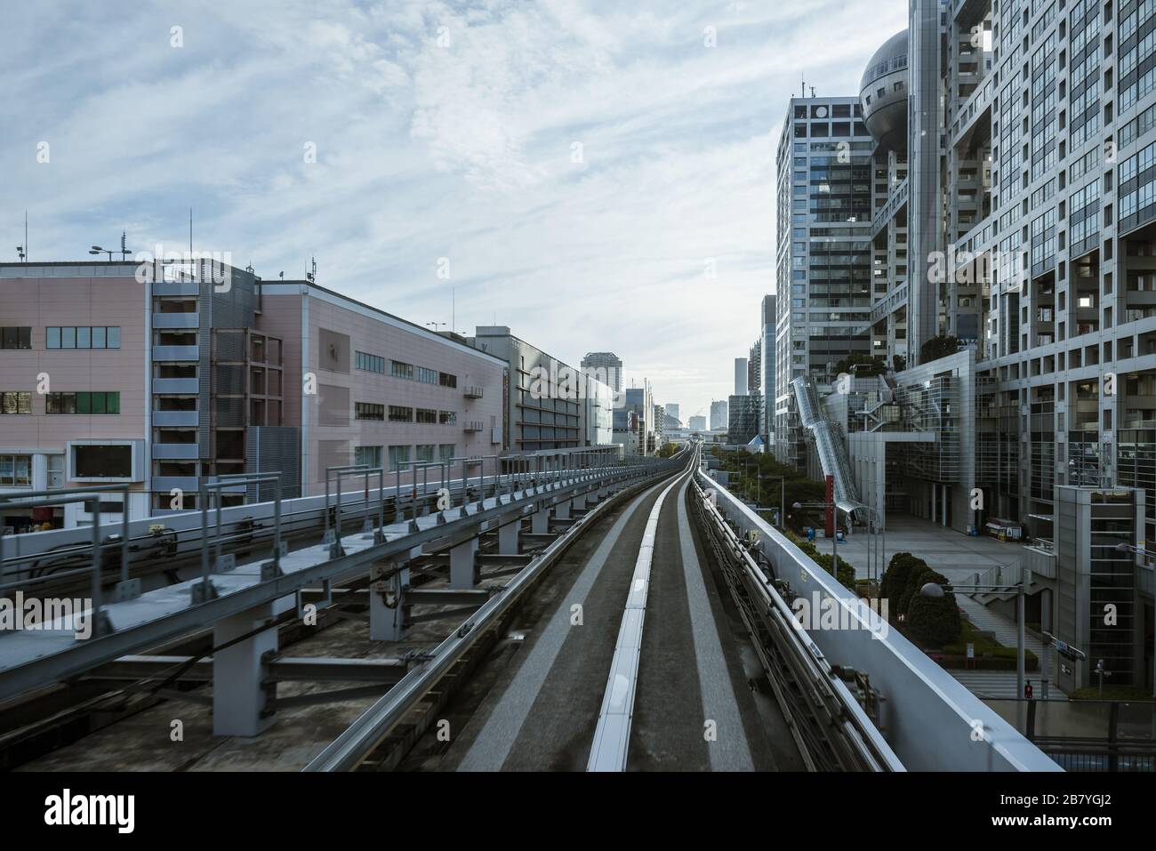 Cityscape from monorail sky train in Tokyo Stock Photo - Alamy