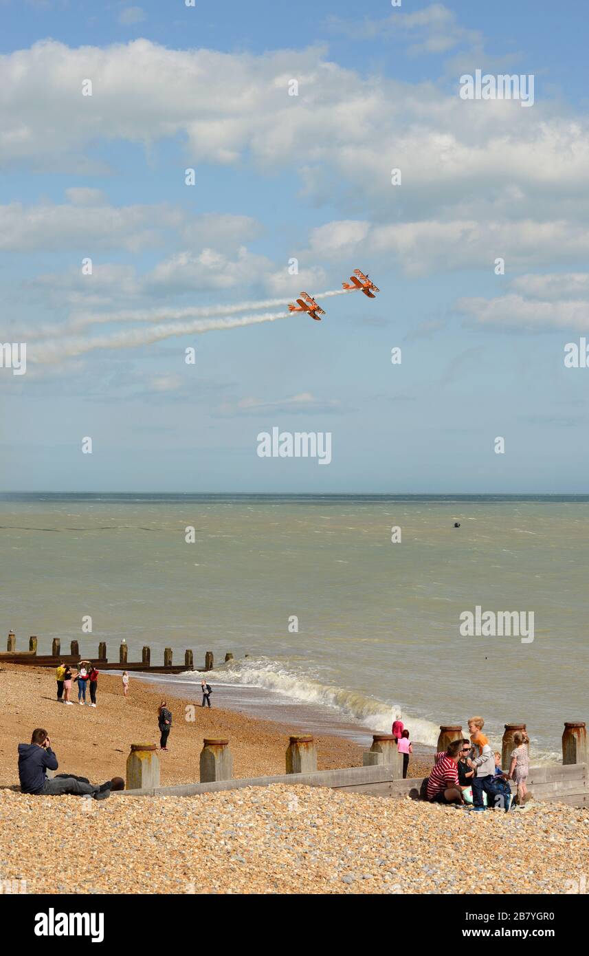 The Guinness World-record holding Aerosuperbatics formation wingwalking ...