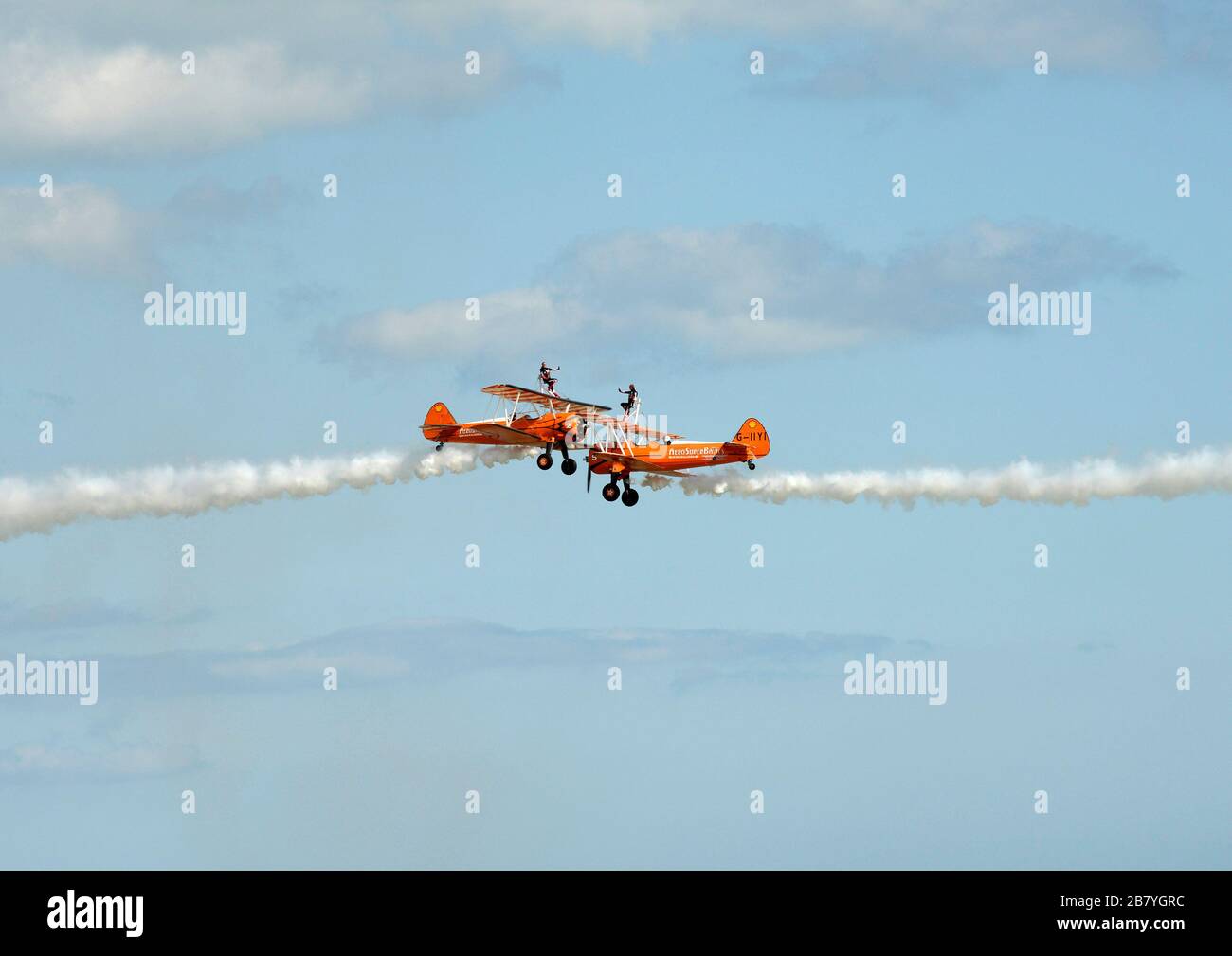 The Guinness World-record holding Aerosuperbatics formation wingwalking ...