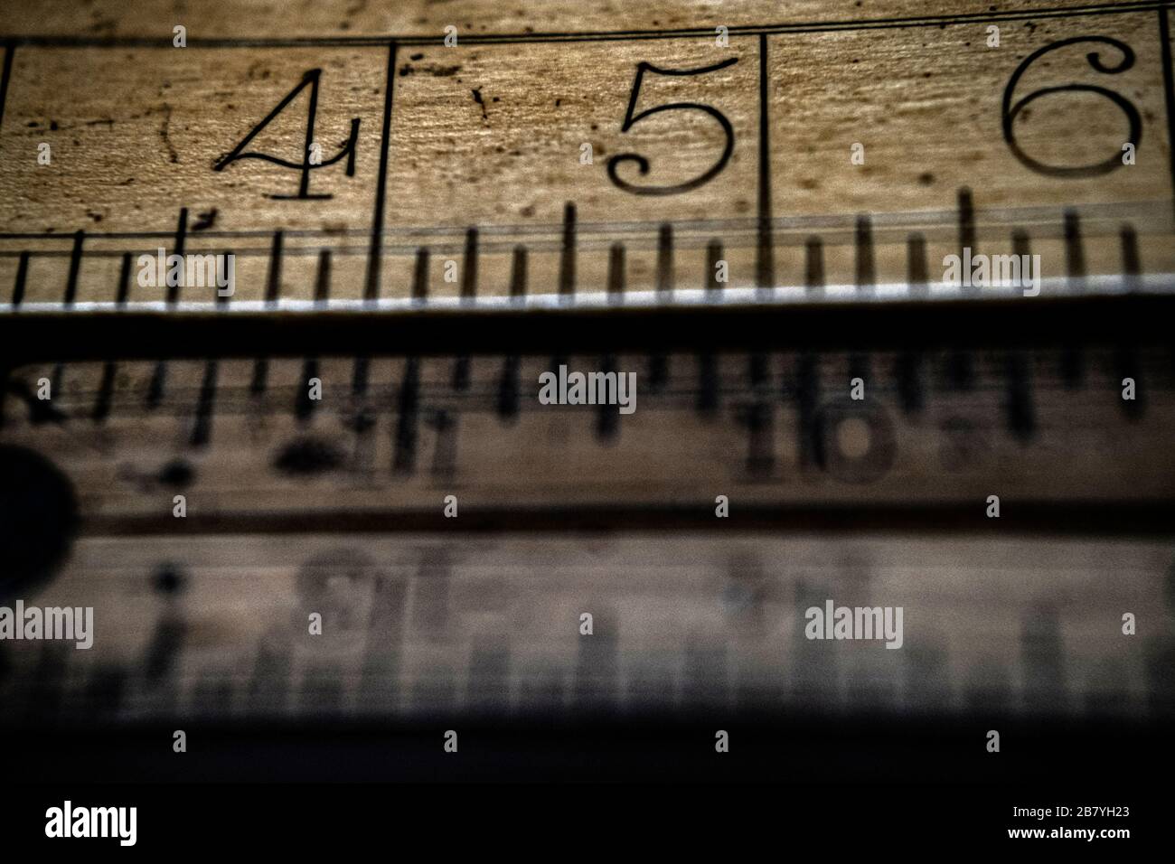 Close up of rulers Stock Photo - Alamy
