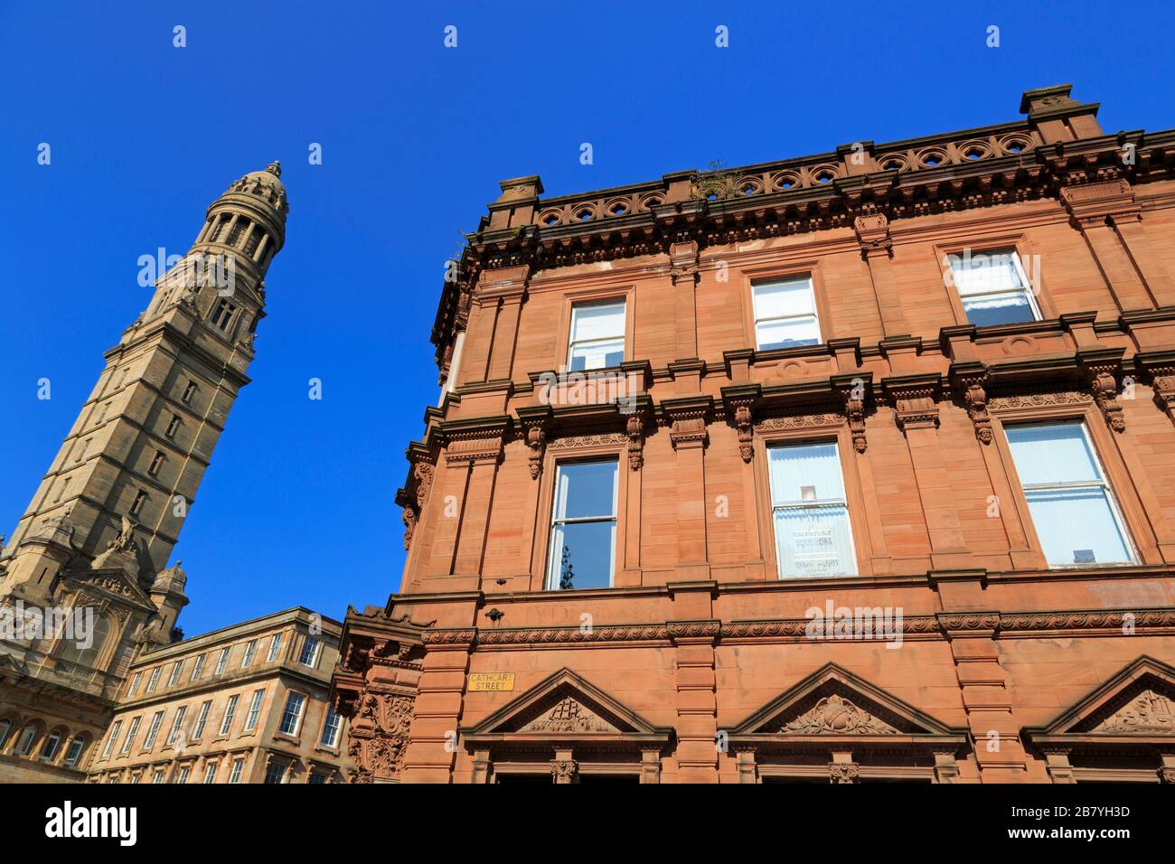 Town Hall in Cathcart Square, Greenock, Inverclyde, Scotland, United ...