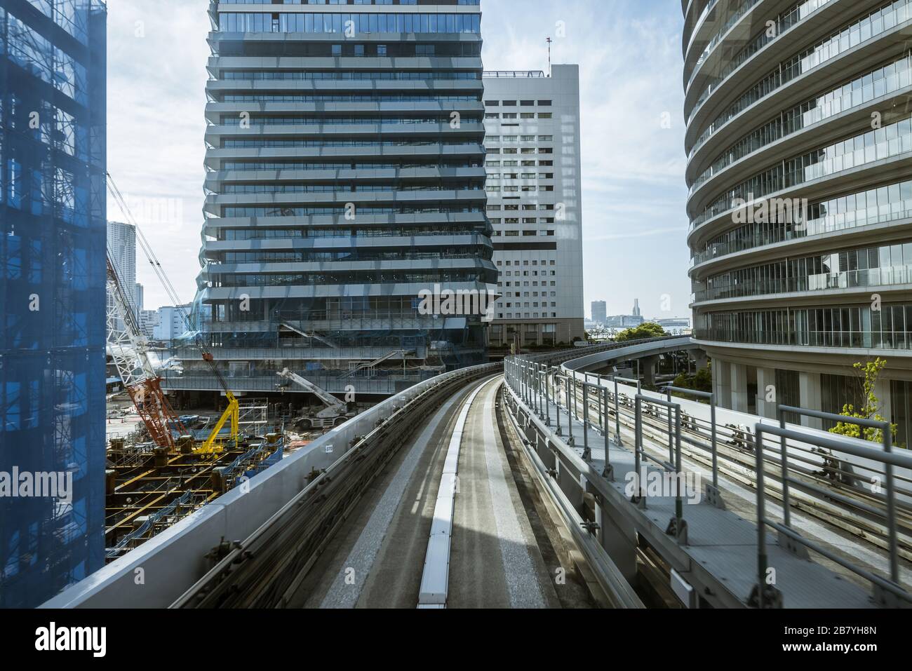 Cityscape from monorail sky train in Tokyo Stock Photo - Alamy