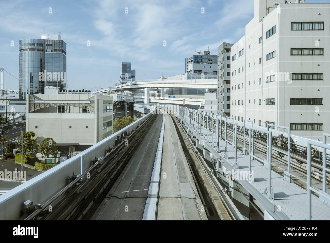 Cityscape from monorail sky train in Tokyo Stock Photo - Alamy