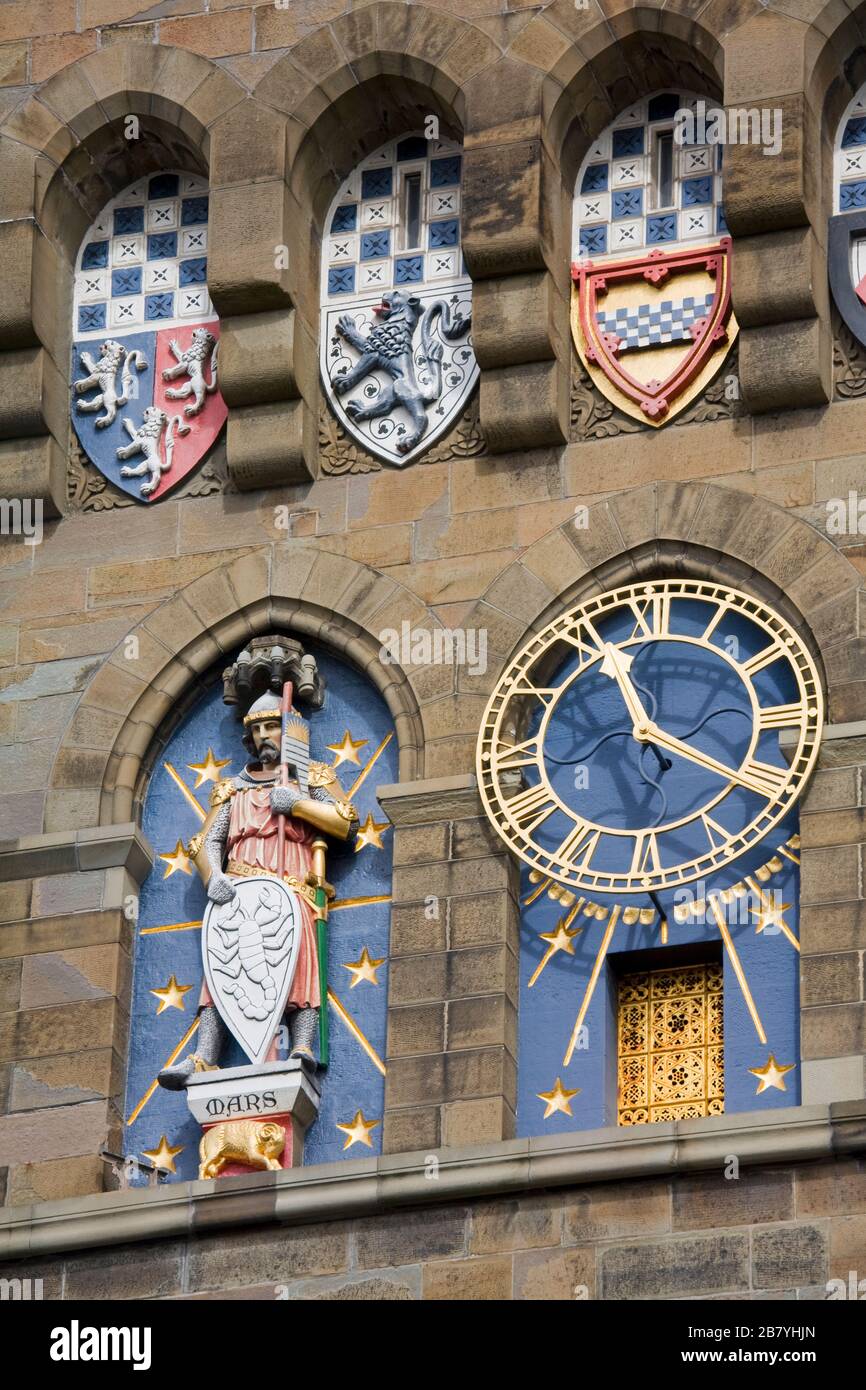Clock tower in cardiff castle hi-res stock photography and images - Alamy