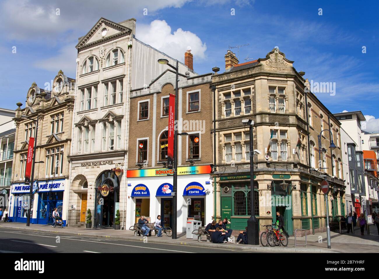 St. Mary Street, Cardiff City, Wales, United Kingdom, Great Britain ...
