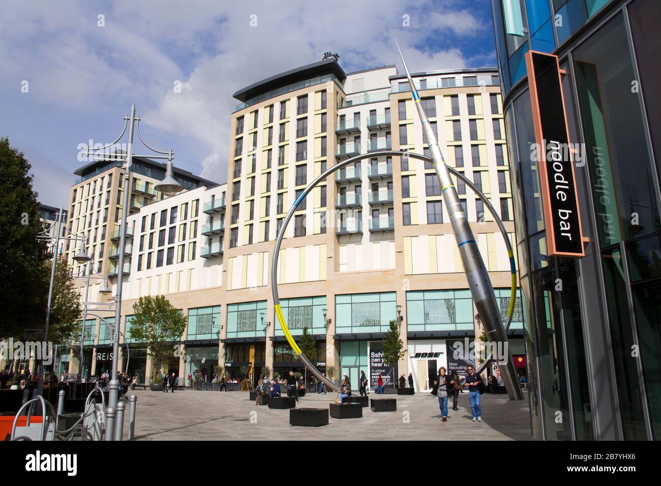Alliance sculpture by Metais & St. David's Shopping Mall, Cardiff City ...