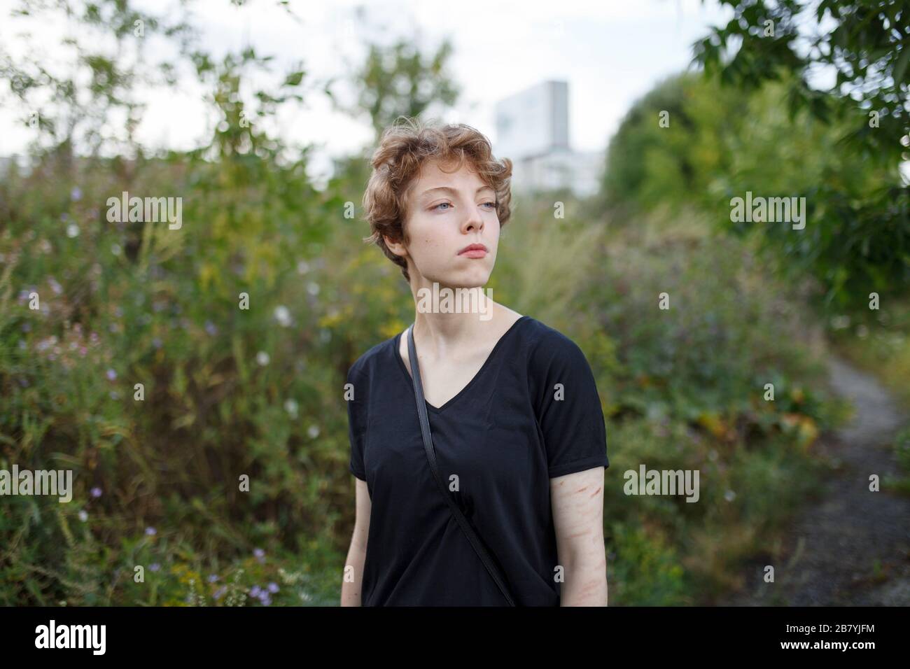 Woman on path hi-res stock photography and images - Alamy