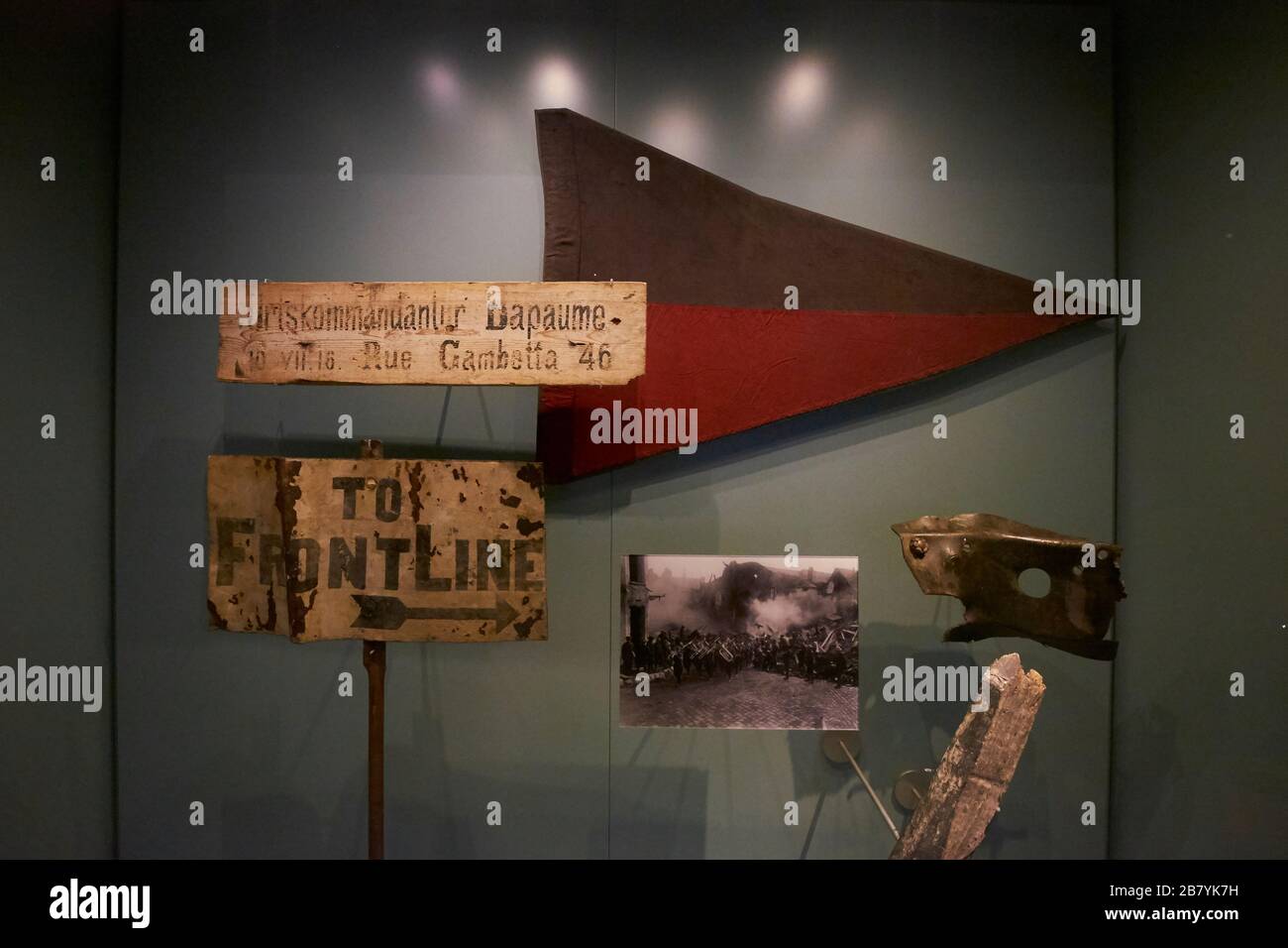 Vintage WWI signs. At the War Memorial Museum in Canberra, NSW ...