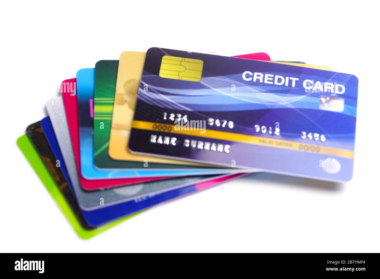 Credit card on white background : Financial development, Accounting ...