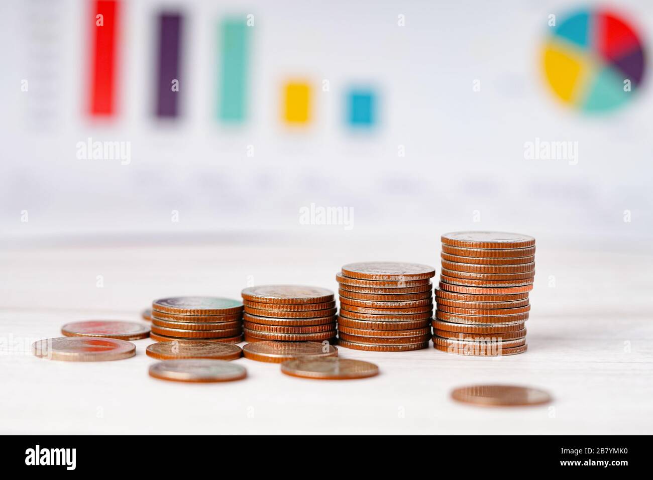 Coins stack spreadsheet hi-res stock photography and images - Alamy