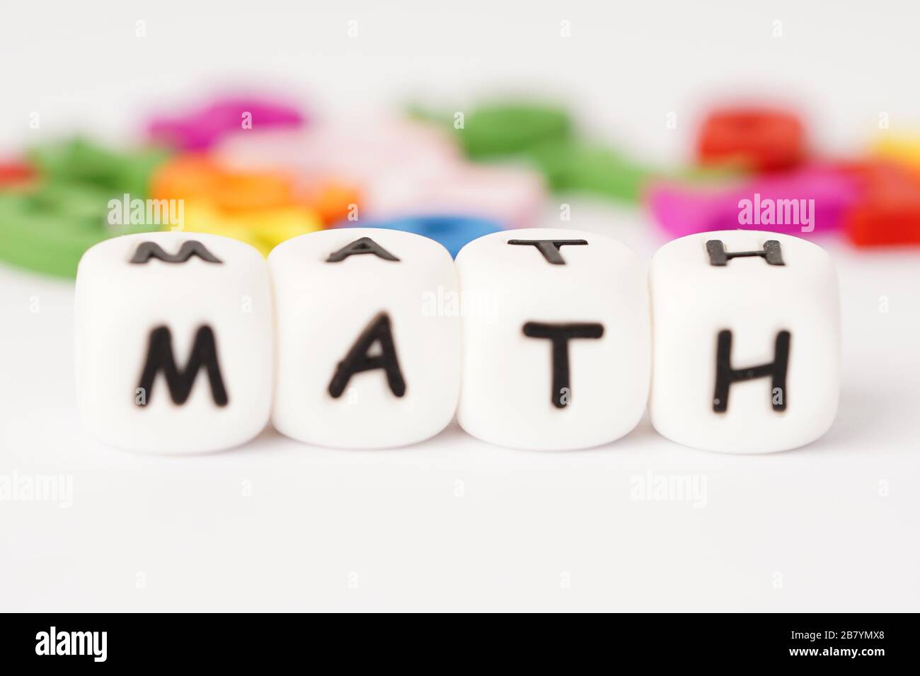 MATH alphabet on white background : Education study mathematics ...